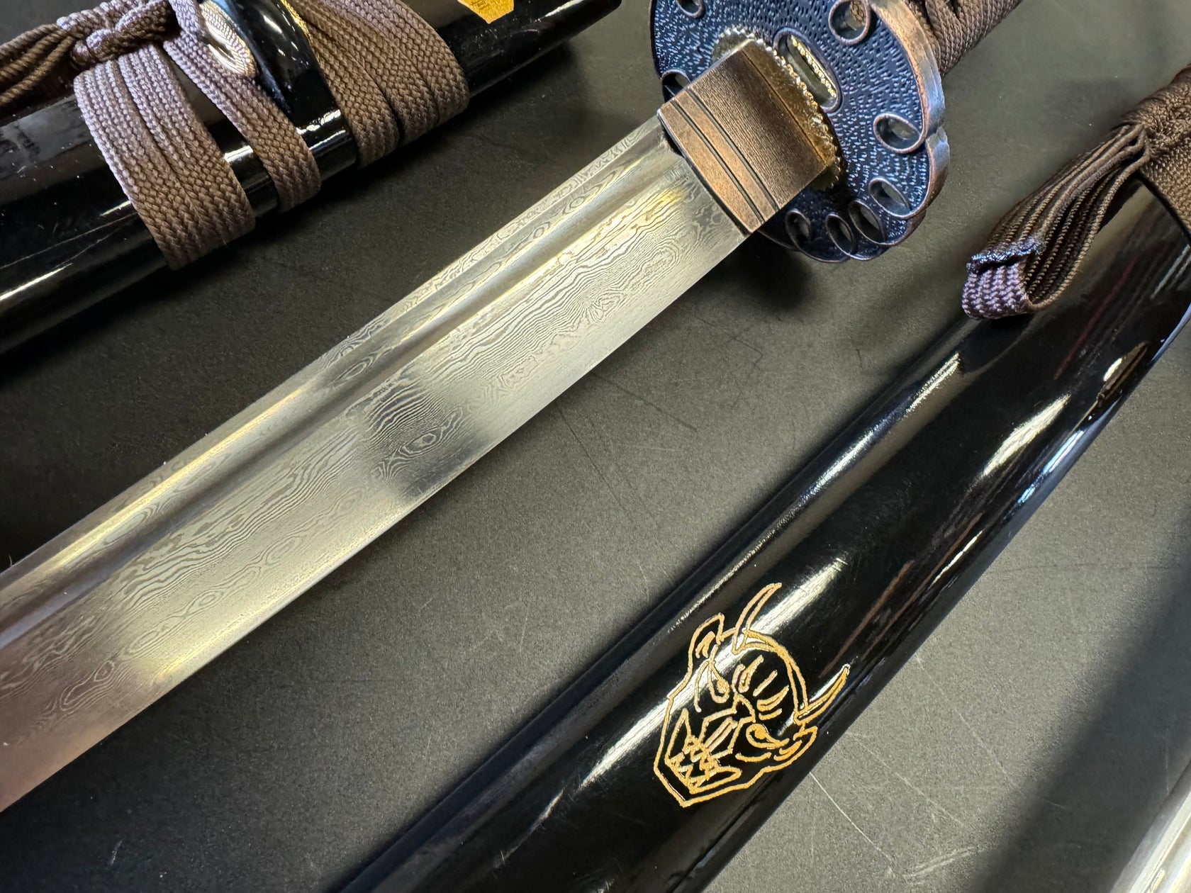 Dragonspring Forge Oni Damascus Daisho 2 Sword Set Damascus Steel – RVA ...