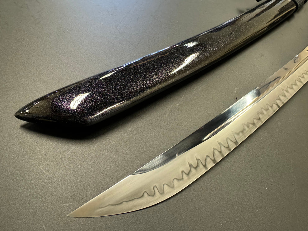 Wakizashi - Naginata Naoshi - T10 Clay Tempered Black – RVA Katana