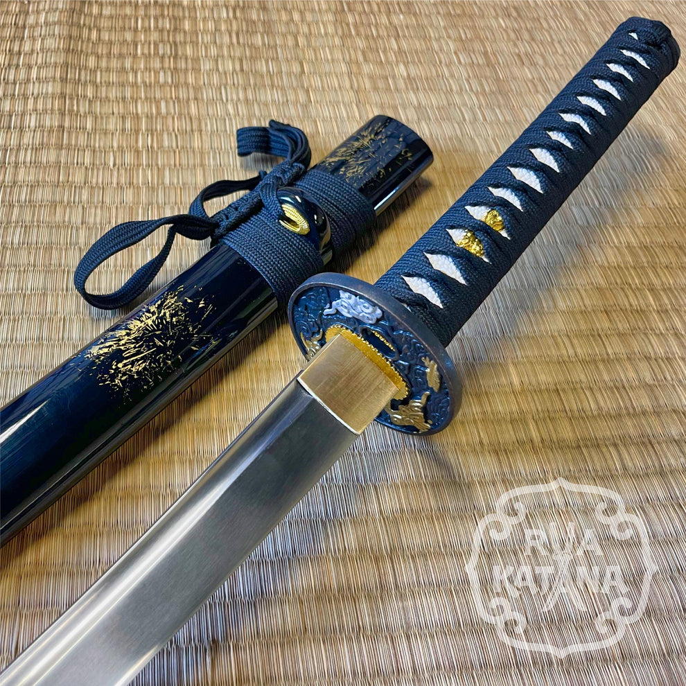 CUSTOM Dragonspring WAKIZASHI - Cloud Dragon - 1060 steel – RVA Katana