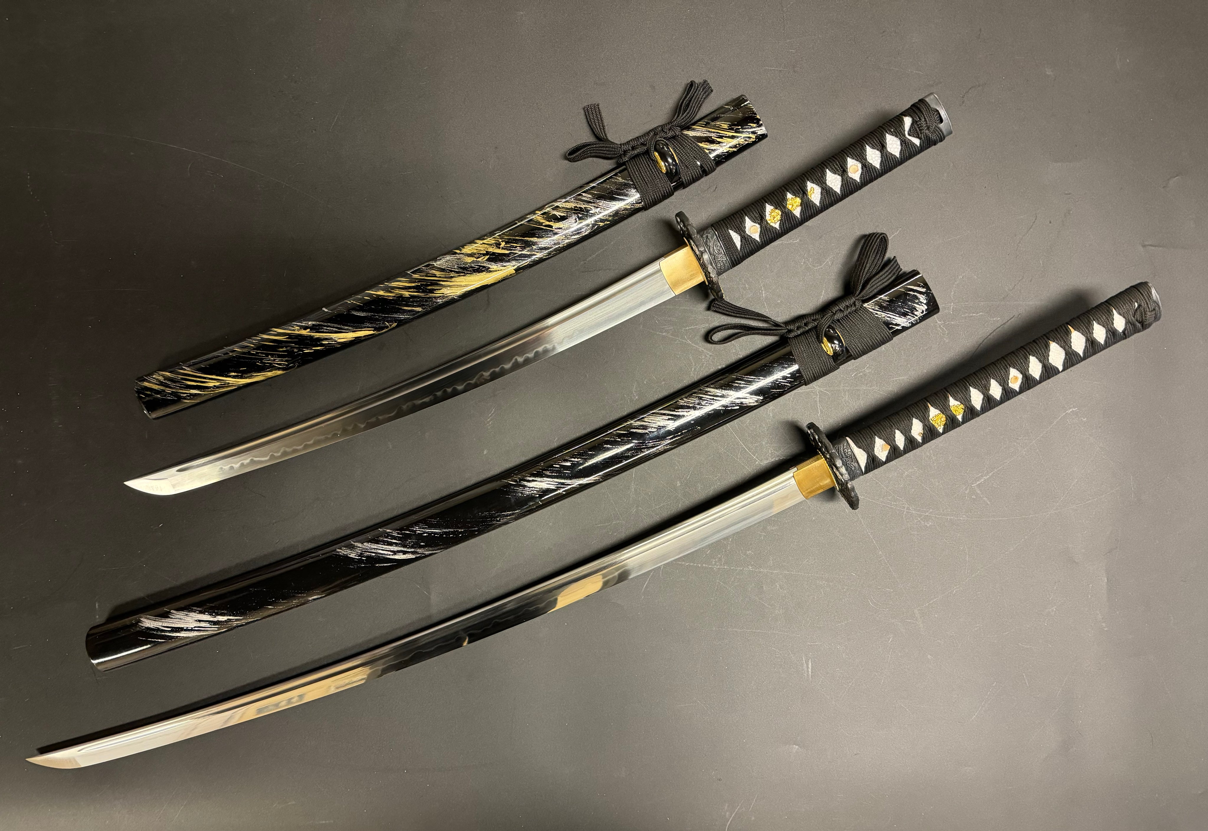 Dragonspring Forge Katana Wakizashi 2-sword Daisho - Sea Dragon - T10 ...
