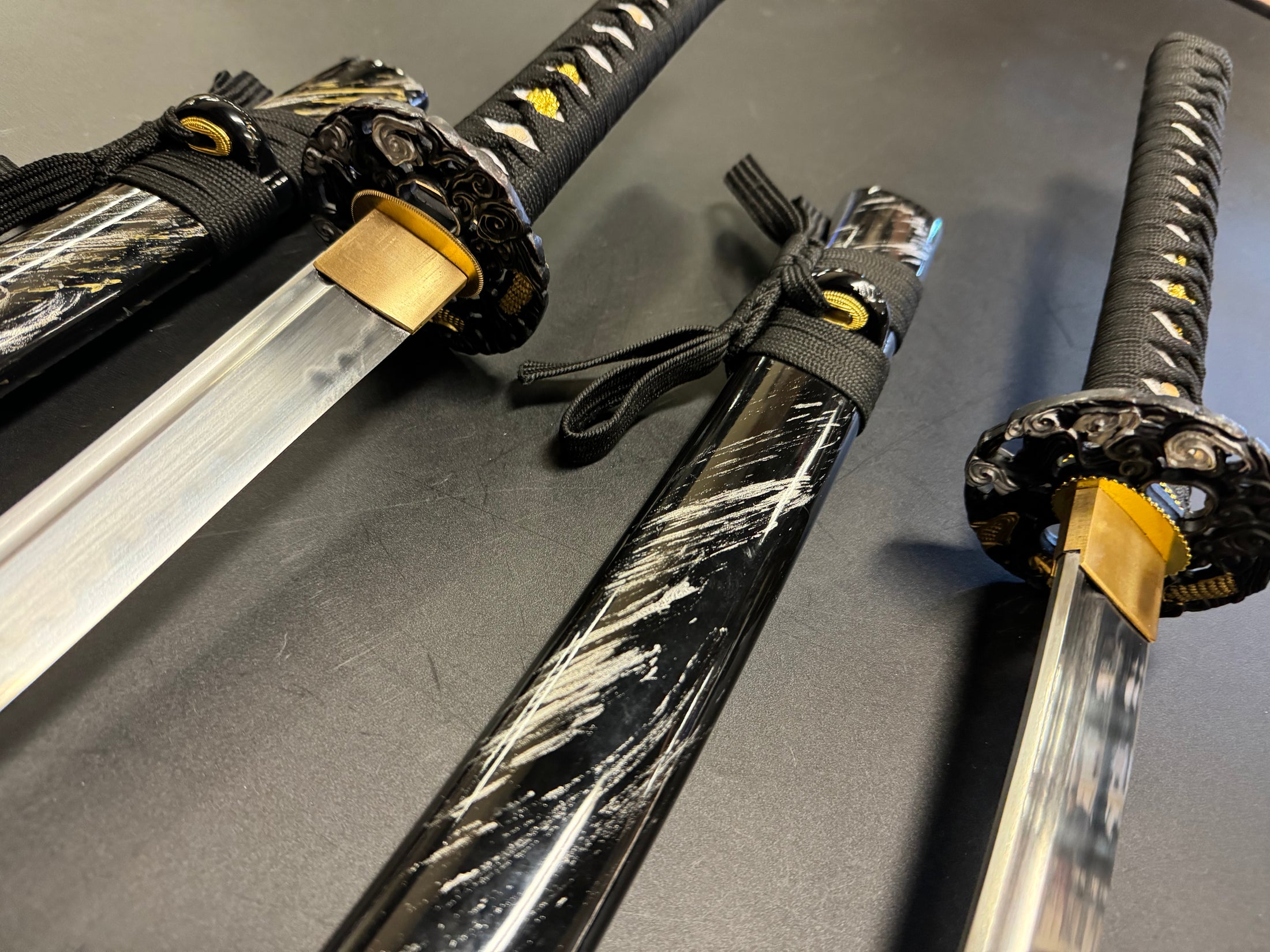 Dragonspring Forge Katana Wakizashi 2-sword Daisho - Sea Dragon - T10 ...