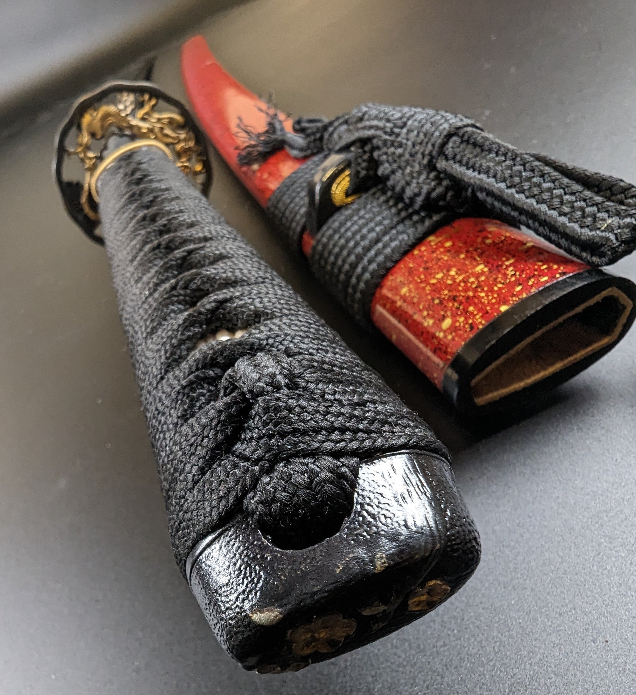 Dragonspring Premier Katana - Red Dragon - T10 Pearskin Finish – RVA Katana