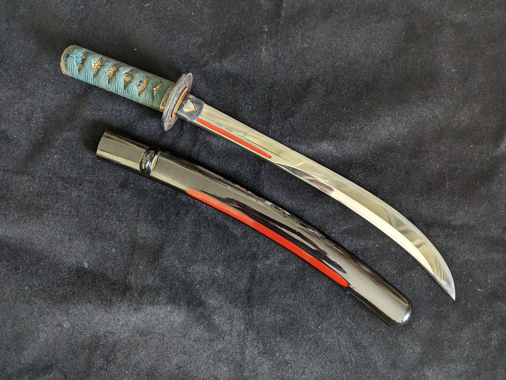 Antique Nihonto - Naginata Naoshi Wakizashi - Fujiwara Takada, Late Ed ...