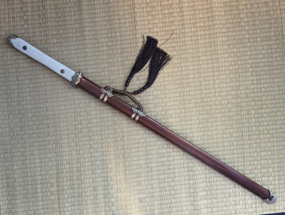 Jian - Phoenix Arms Tang Dynasty Damascus, Brass fittings – RVA Katana